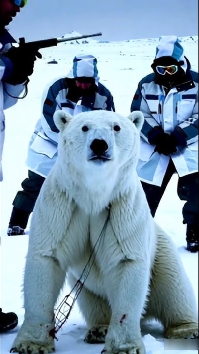Polar Bear Rescue Trapped in a Wire Snare Saved by Arctic Heroes #shorts #polarbear #trapped # ...