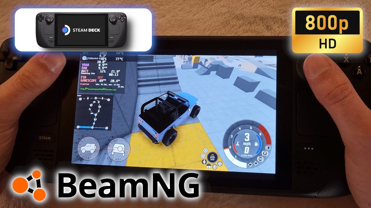 Steam Deck | BeamNG.drive | 800p | Medium settings - YouTube