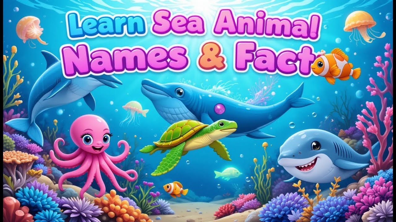 LEARN SEA ANIMAL NAMES AND FACTS | LEARN ABOUT SEA CREATURES| OCEAN ...