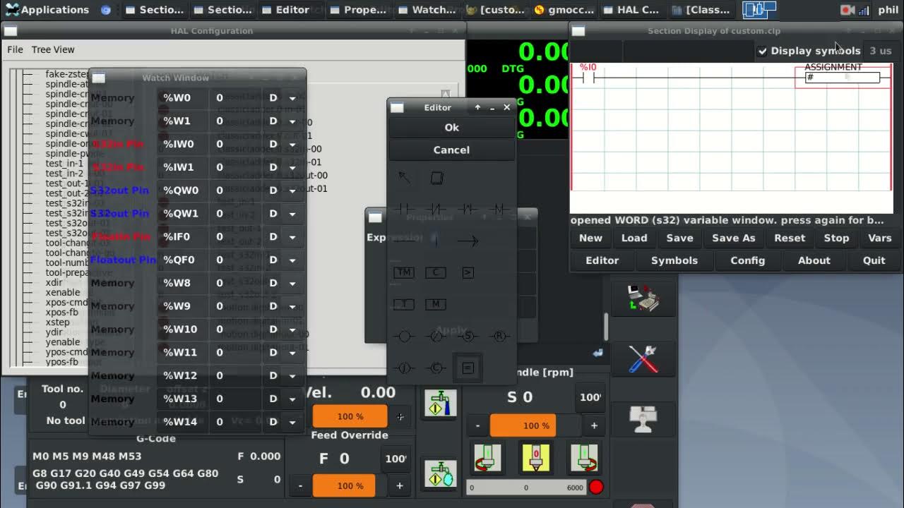 LinuxCNC Classicladder basic tutorial - Part 6 - YouTube