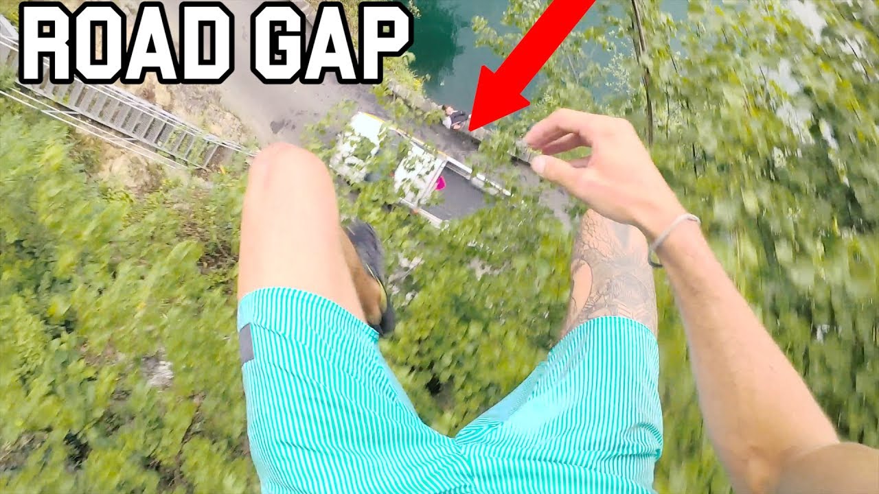 CLIFF JUMP OVER ROAD!!!(4K) - YouTube