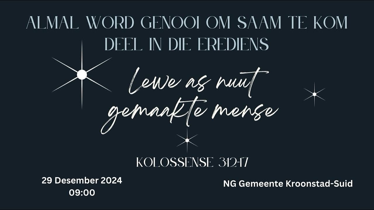 Lewe as nuut gemaakte mense. - YouTube