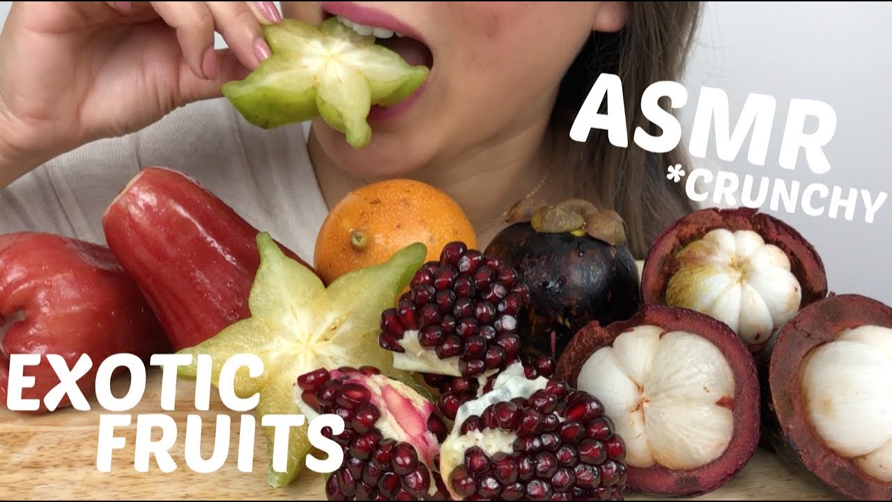 EXOTIC FRUITS | ASMR *NO Talking Crunchy Eating Sounds | N.E Let's Eat ...