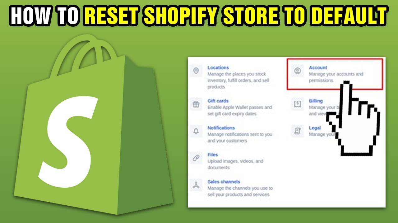How To Reset Shopify Store To Default (2025) - YouTube
