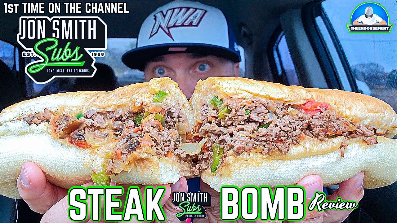 Jon Smith Subs® Steak Bomb Review! 🧀🥩 | 1st Time Trying ...