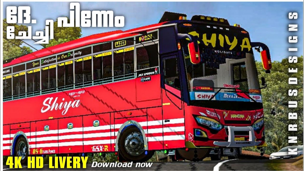 SHIYA JET BUS LIVERY HD / Private bus livery / knr designs #bussid ...