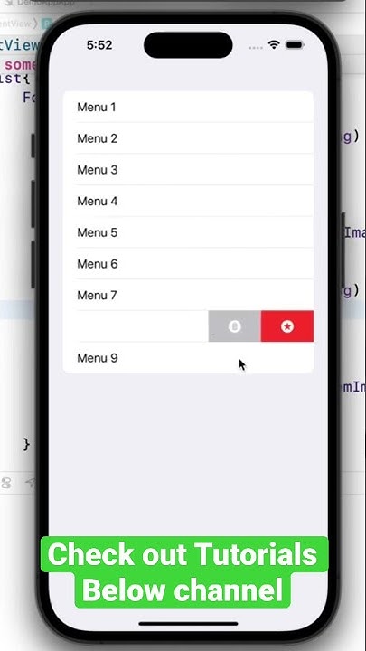 Custom swipe actions in swiftui with simple code #ikh4ever #shorts #swiftui #ios #tutorial - YouTube