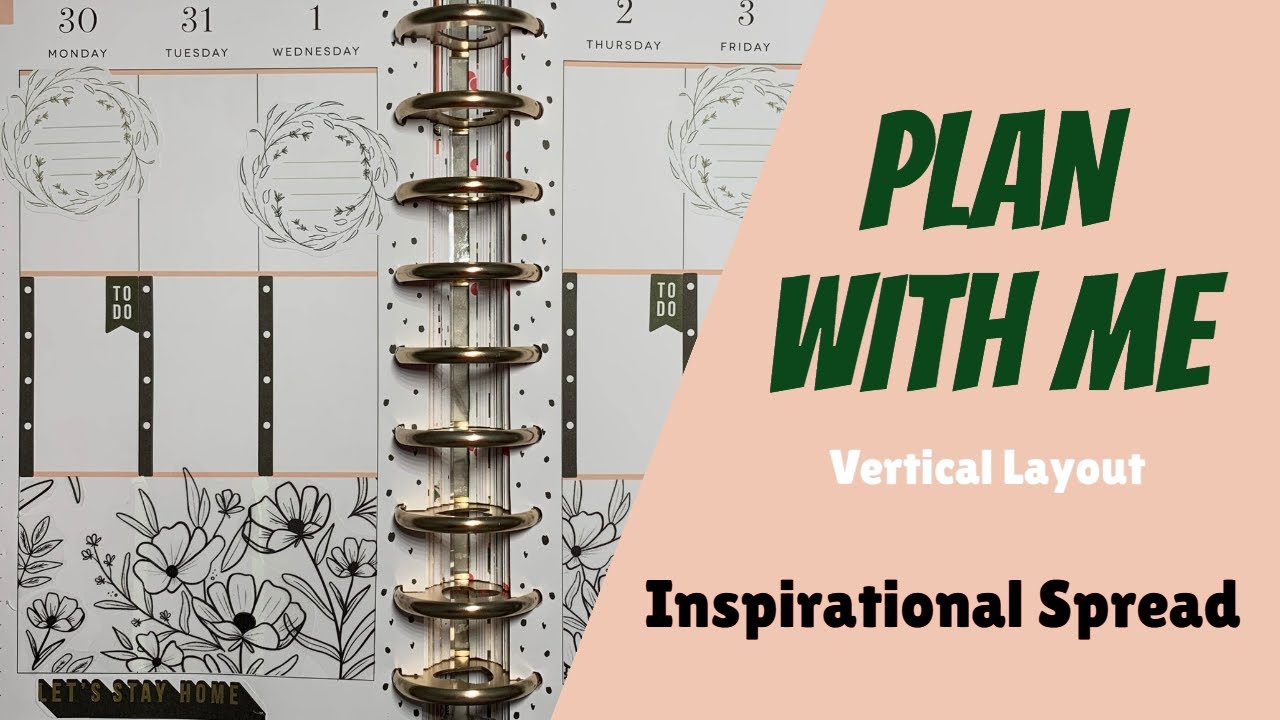 Plan With Me | Inspirational Spread | Vertical Layout - YouTube