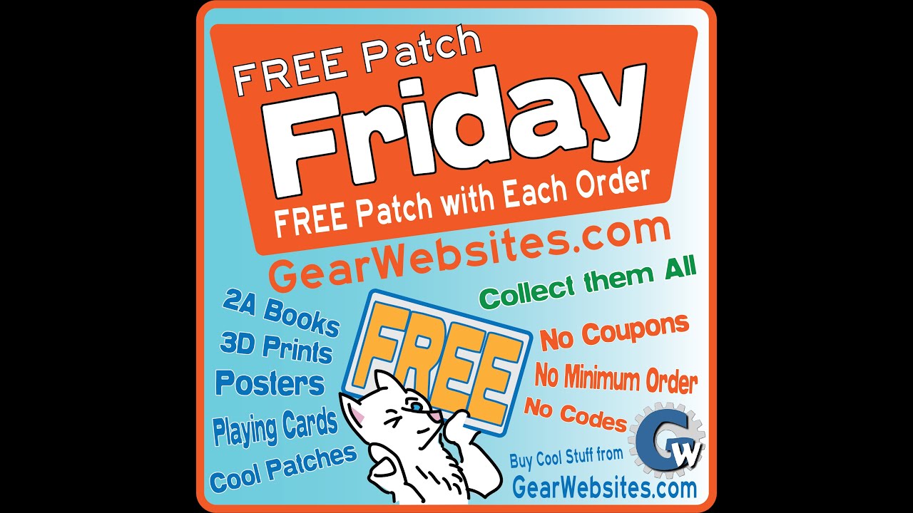 Gear Websites FREE Patch Friday Logo = 2A Illustrations 2022 - YouTube