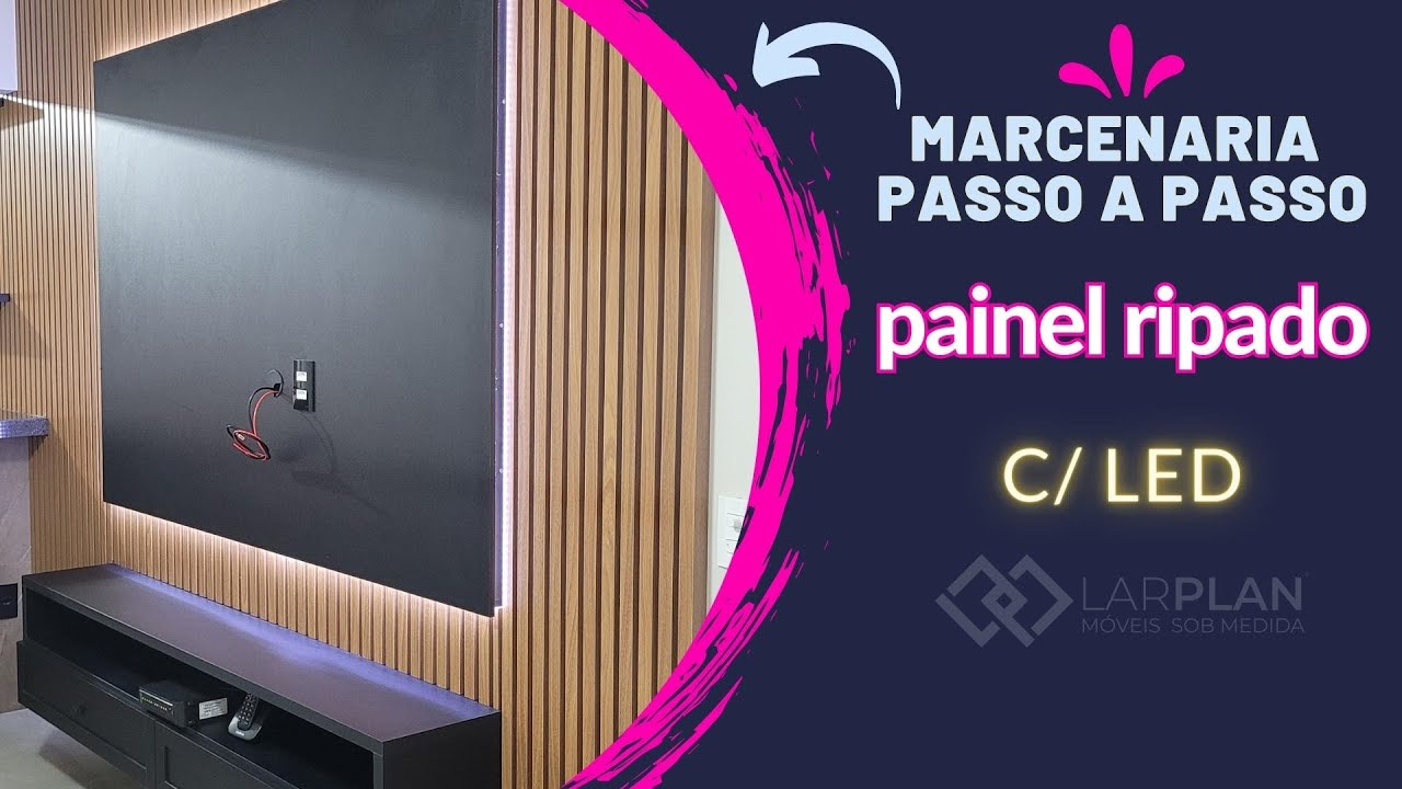 Como montar painel ripado com LED - YouTube