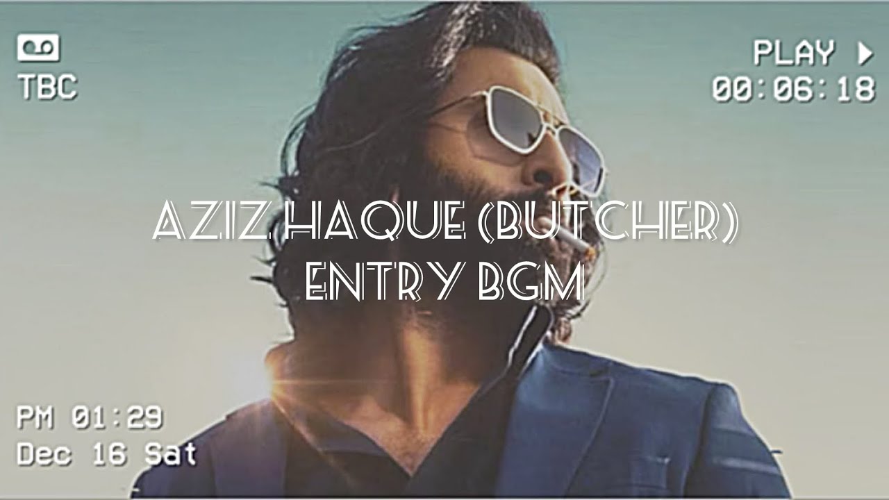 AZIZ HAQUE AKA BUTCHER BGM | Original Soundtrack #animal #ranbirkapoor ...