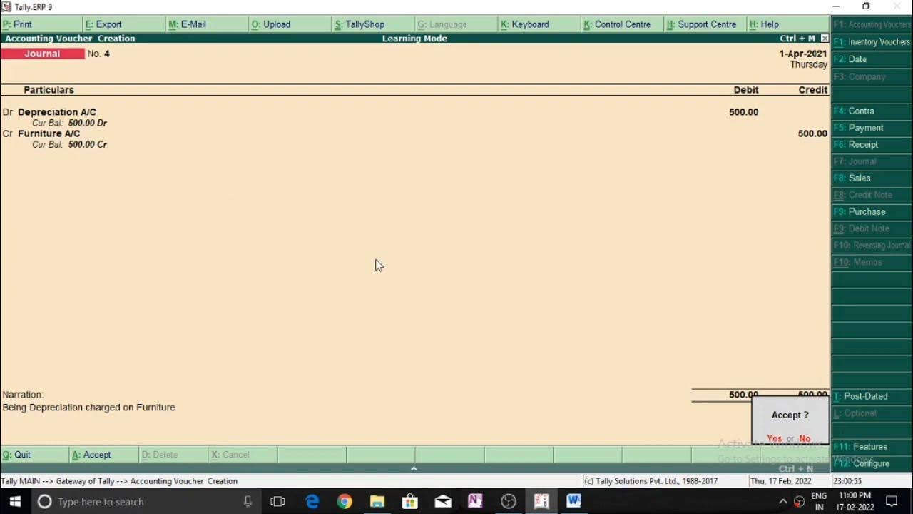 Recording Depreciation Entry On Tally ERP 9 With Example Tally recording-depreciation-entry-on-tally-erp-9-with-example-tally