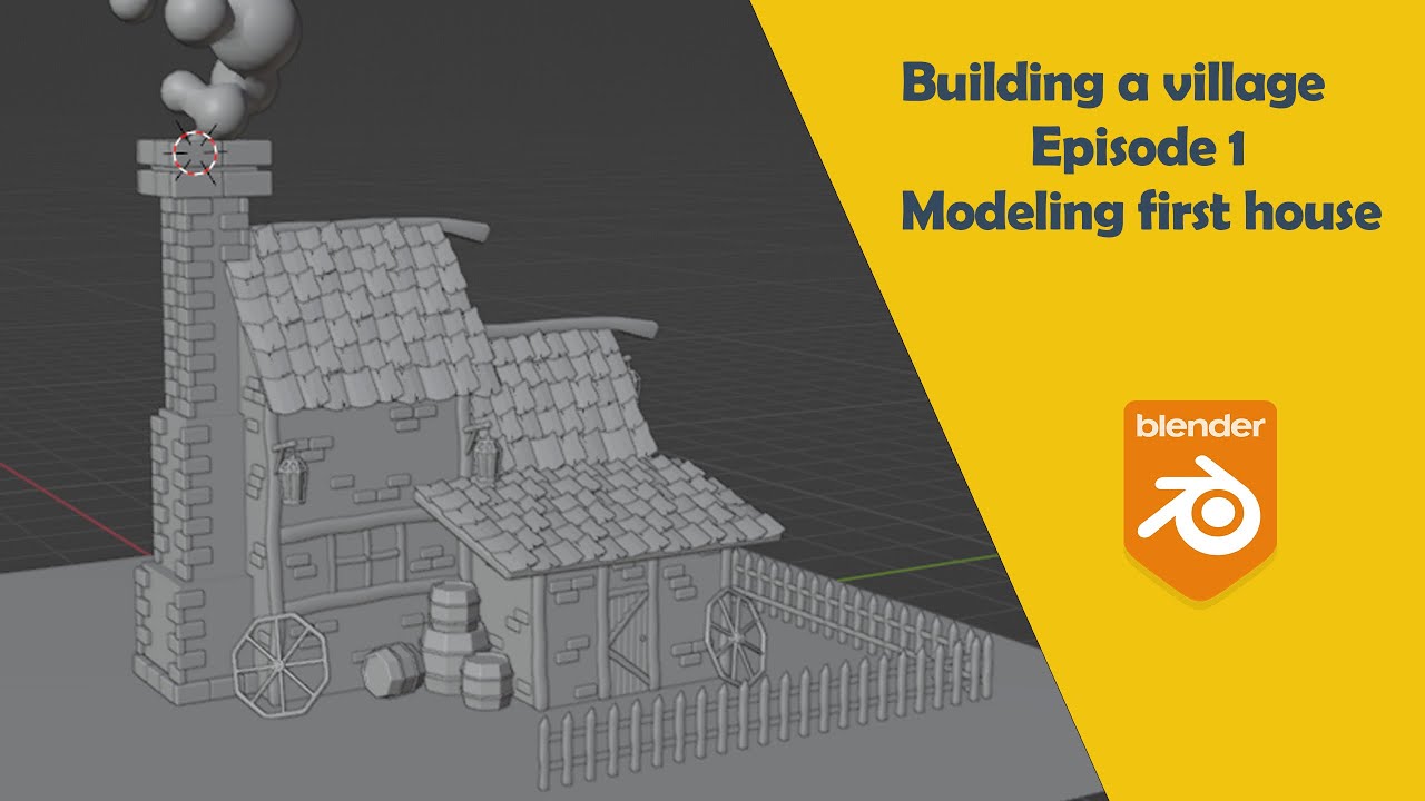Building a village [EPISODE 1] - Modeling first house - YouTube