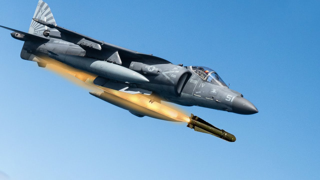 AV-8B Harrier II Insane Action Destroys Targets in Live Fire Exercise ...