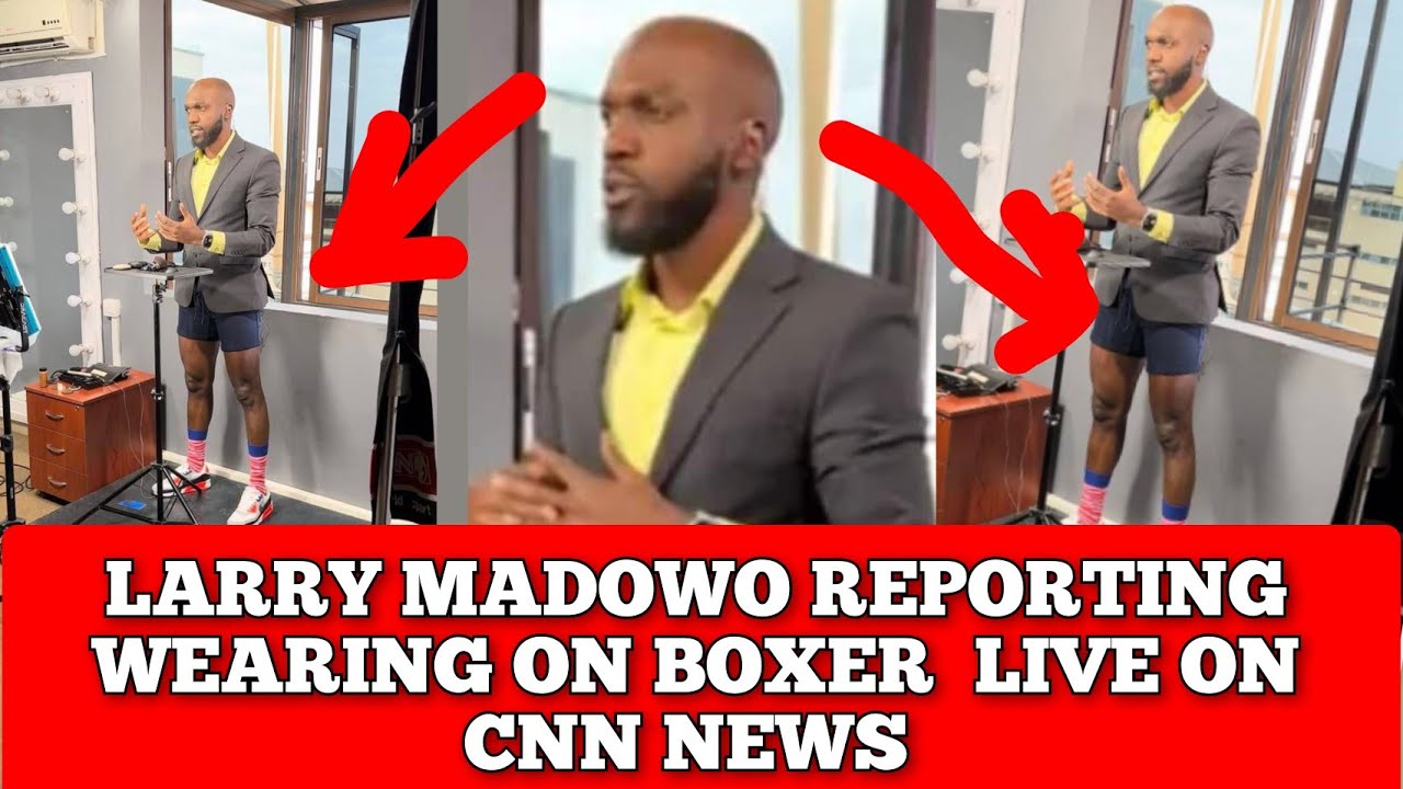 LARRY MADOWO ON BOXER WHILE REPORTING ON CNN! KUMECHEMKA!! - YouTube