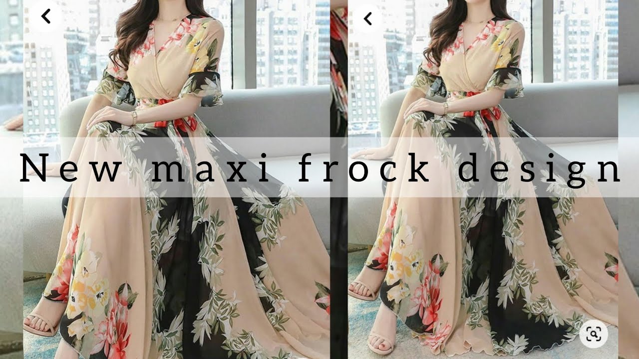 the most stylish & elegant chiffon maxi frock collection | new frock ...