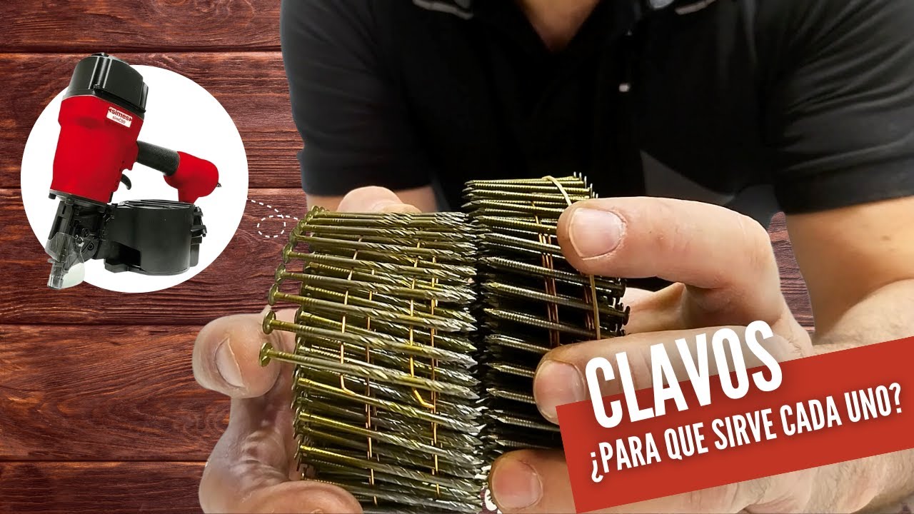 TIPOS de CLAVO para CLAVADORA NEUMATICA - YouTube