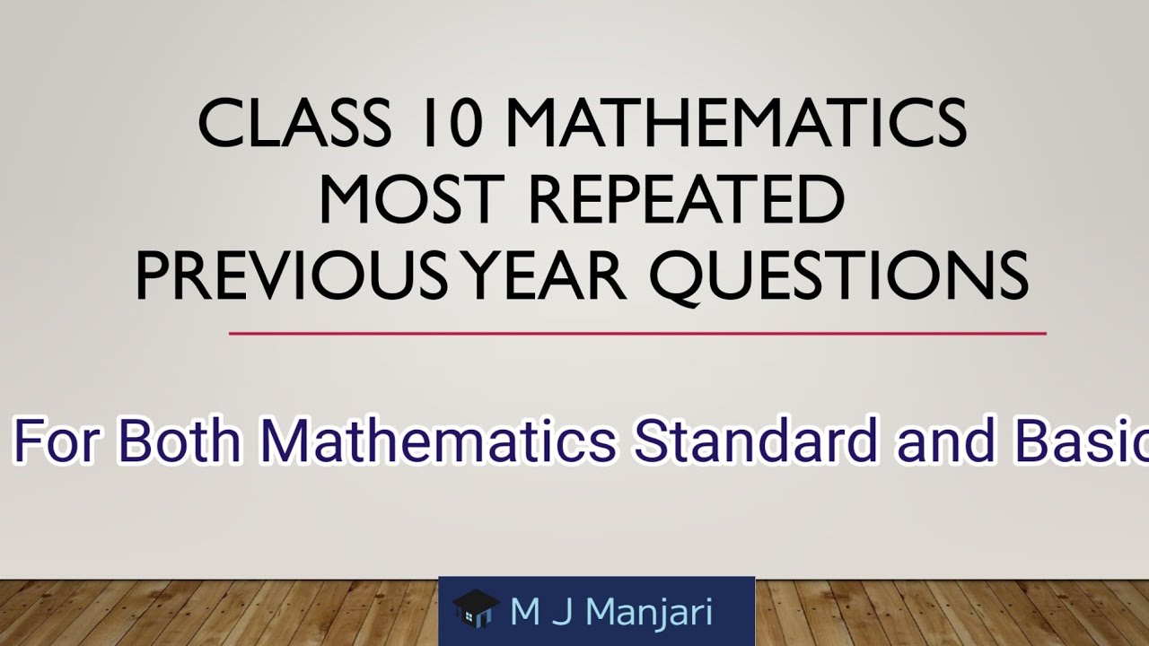 Class 10 maths most repeated previous year Question #10boardexam ...
