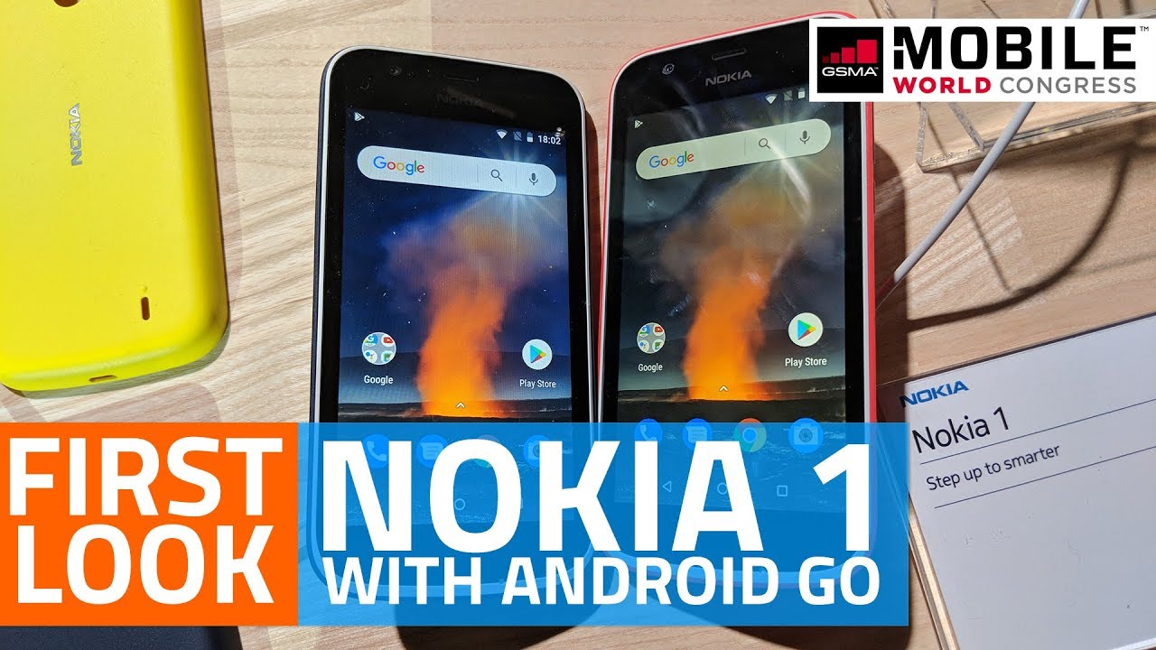 Nokia 1 Android Go Smartphone First Look #MWC18 - YouTube