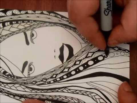 Another Girl with Zentangle Hair - YouTube