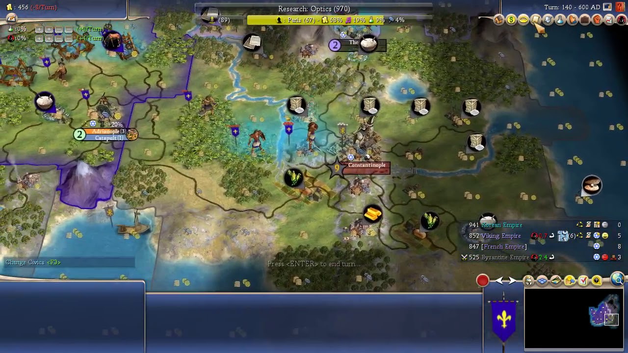 Lets Play Civ 4 Immortal 10 (K-Mod Louis) part 6 of 14 - YouTube