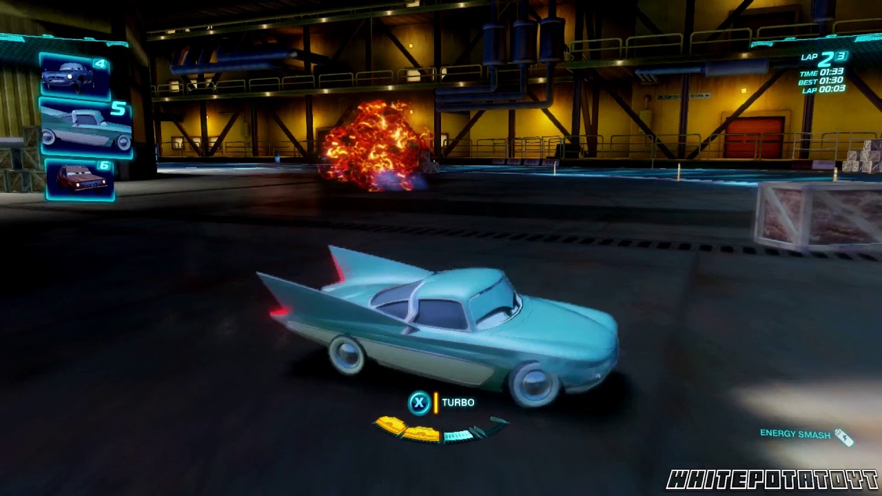 Cars 2: The Video Game | Flo - Oil Rig Run! | WhitePotatoYT! - YouTube