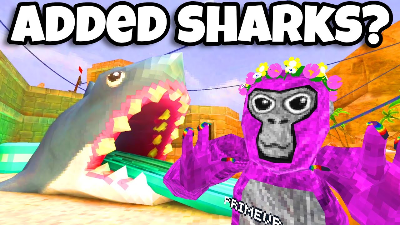 NEW UPDATE HAS SHARKS IN GORILLA TAG??? - YouTube