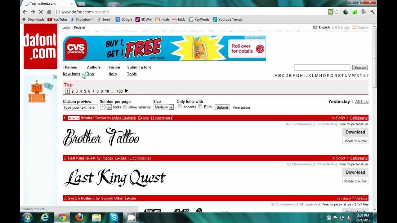 How to get free fonts for Gimp & Microsoft Word - YouTube