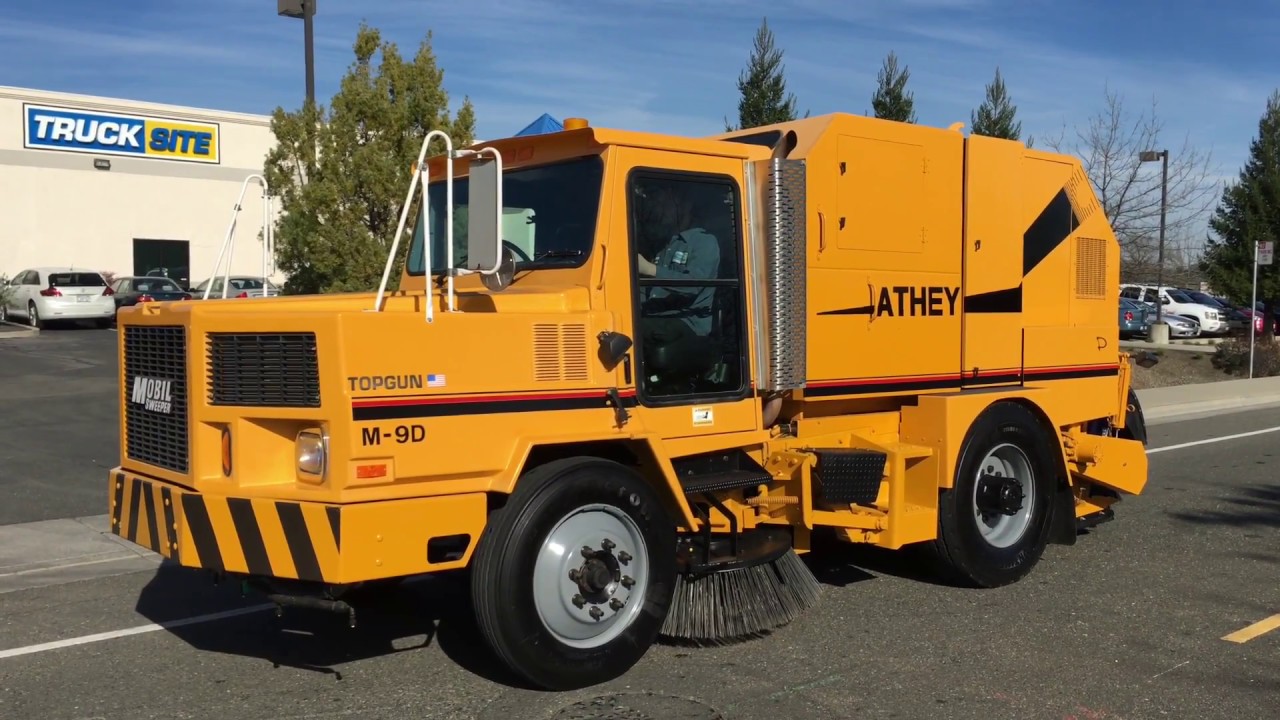 1999 Athey Mobil TopGun M-9D High Dump Street Sweeper - YouTube