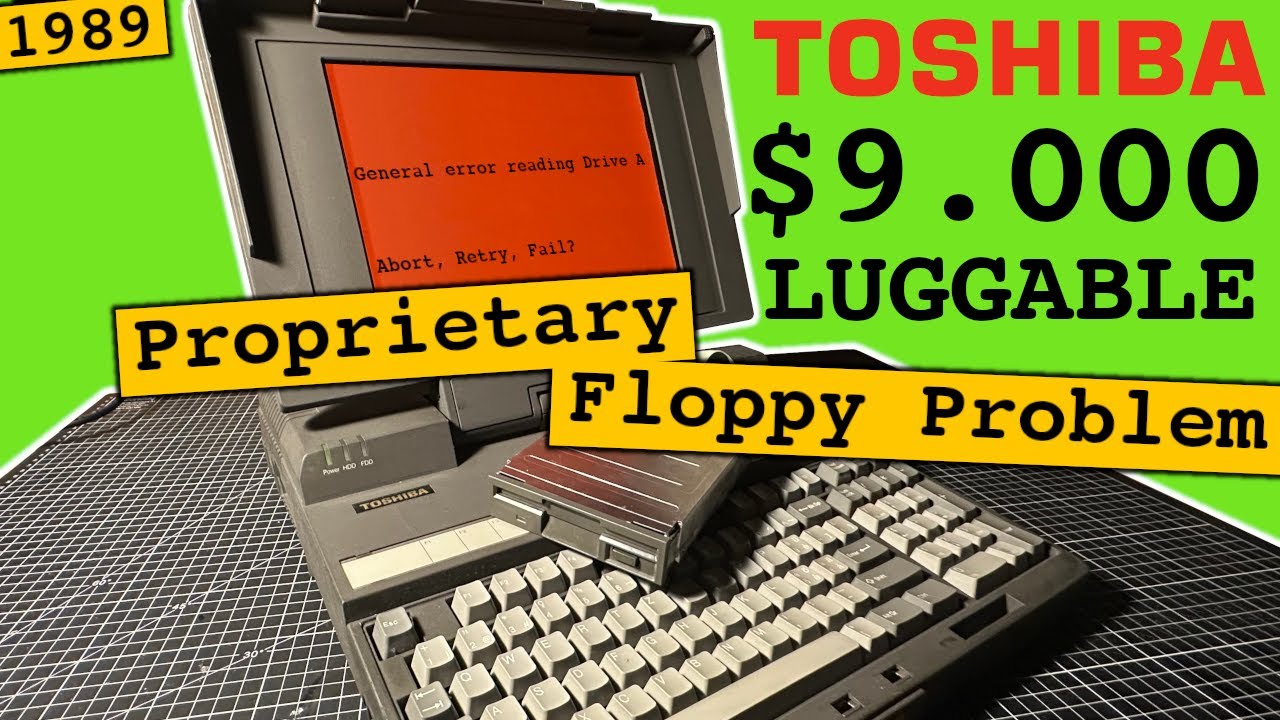 Toshiba’s $9,000 T5200 Luggable PC — Back to Life in 2025 - YouTube