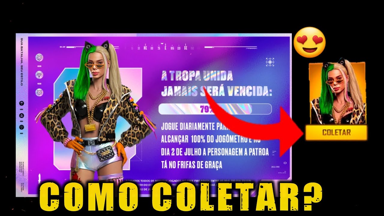 COMO COLETAR A PERSONAGEM ANITTA NO FREE FIRE DE GRAÇA?! QUAL É A ...