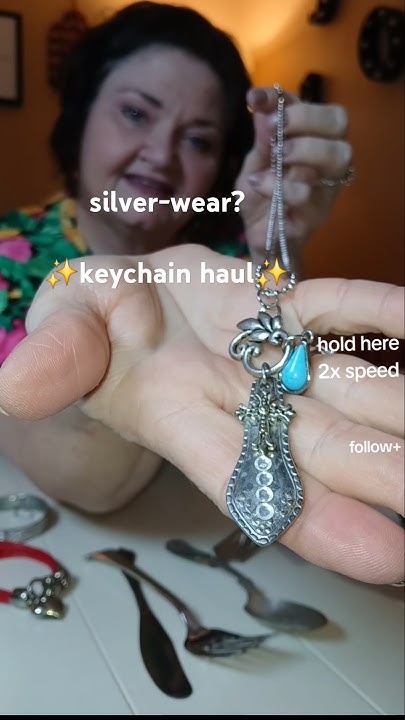 Custom keychains made from silverware and keys! #silver #jewellery #diy #sell #style #haul # ...