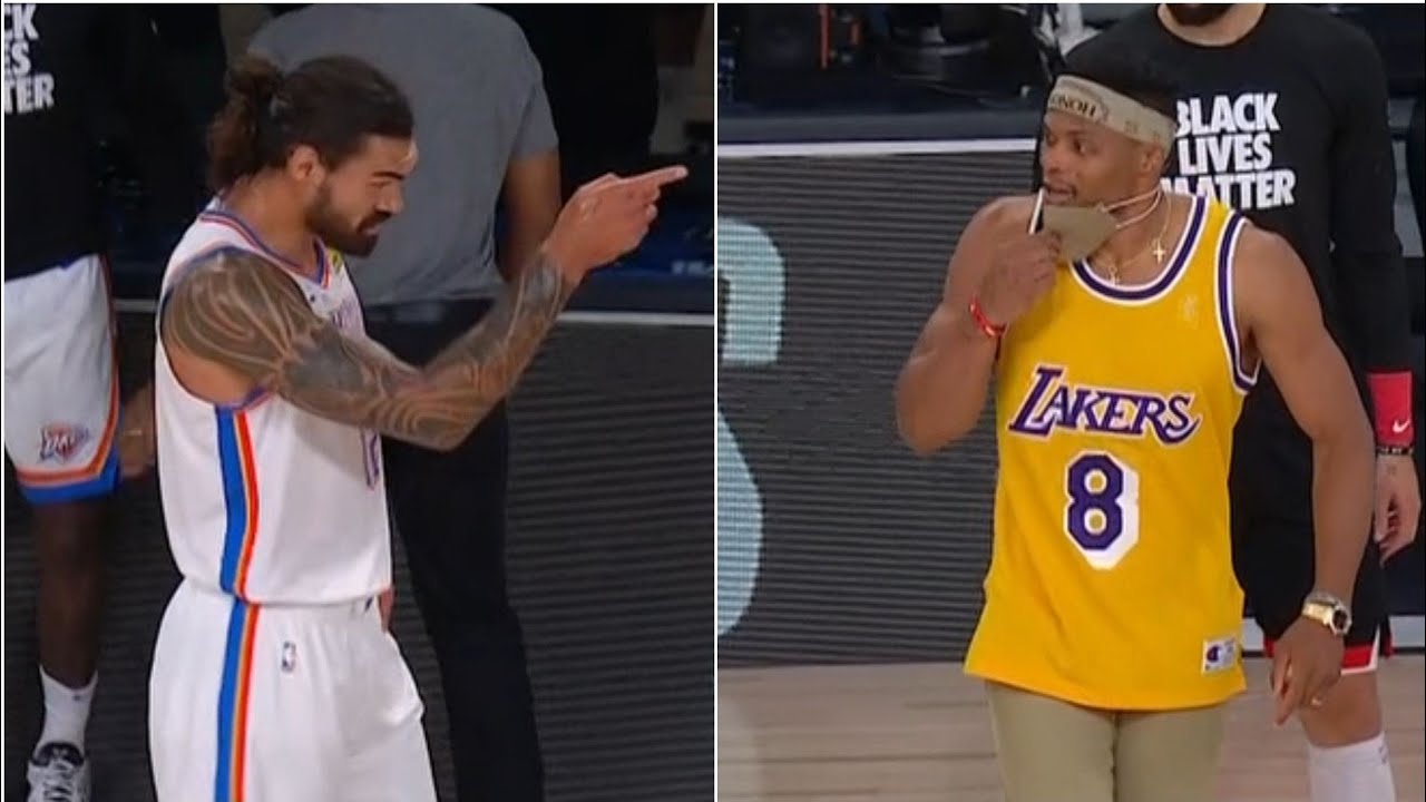 NBA Highlights Russell Westbrook & Steven Adams Exchange Words | 2020 ...