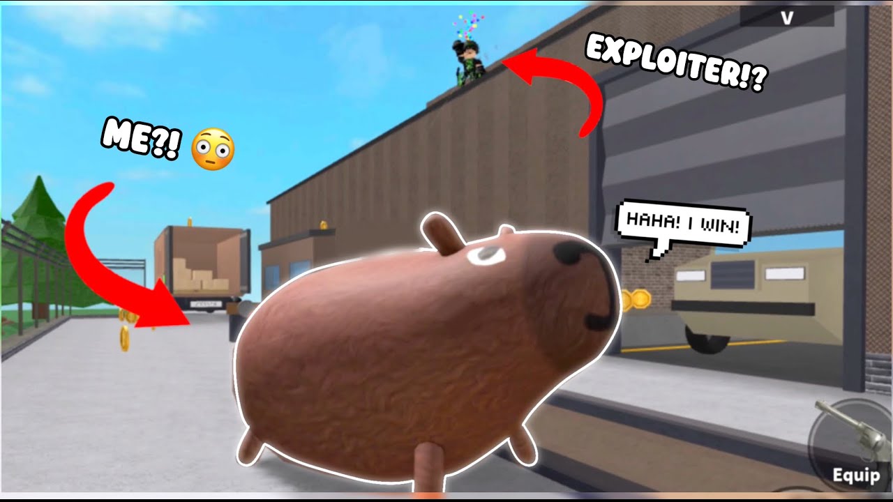 CAPYBARA BEATS TEAMERS AND EXPLOITERS! [Murder Mystery 2] 🚁🐎‼️ - YouTube