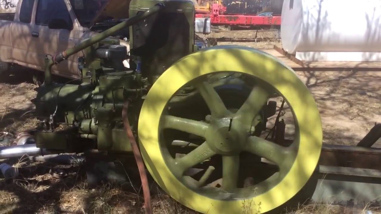 Ajax E-42 Pumping Unit Pumpjack Oilfield Oilwell Engine - YouTube