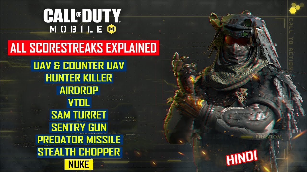 Call of Duty Mobile All Scorestreaks Explained🔥UAV VTOL Stealth Chopper ...