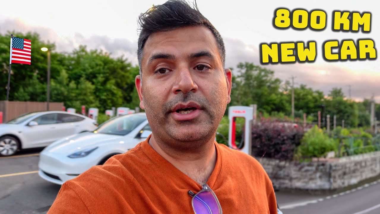 Got So Tired, Had to Stop and Sleep - Back to Canada, New Tesla Drive ...