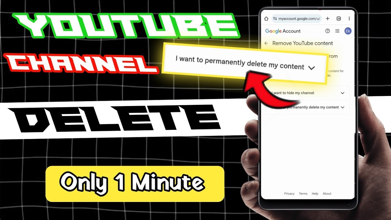 How to delete youtube channel || Youtube channel delete tutorial - YouTube