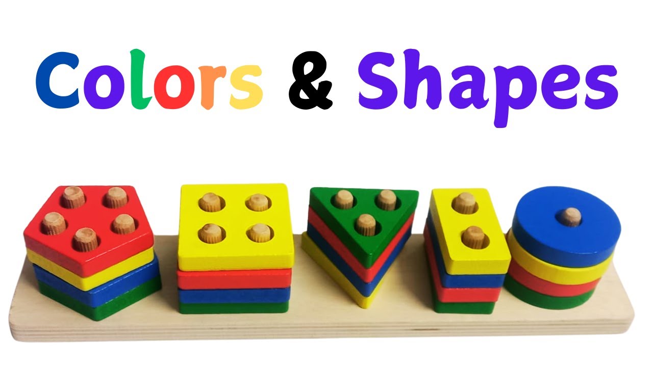 Best Learning Video for toddlers | Learning Colors & Shapes Wooden Toys ...