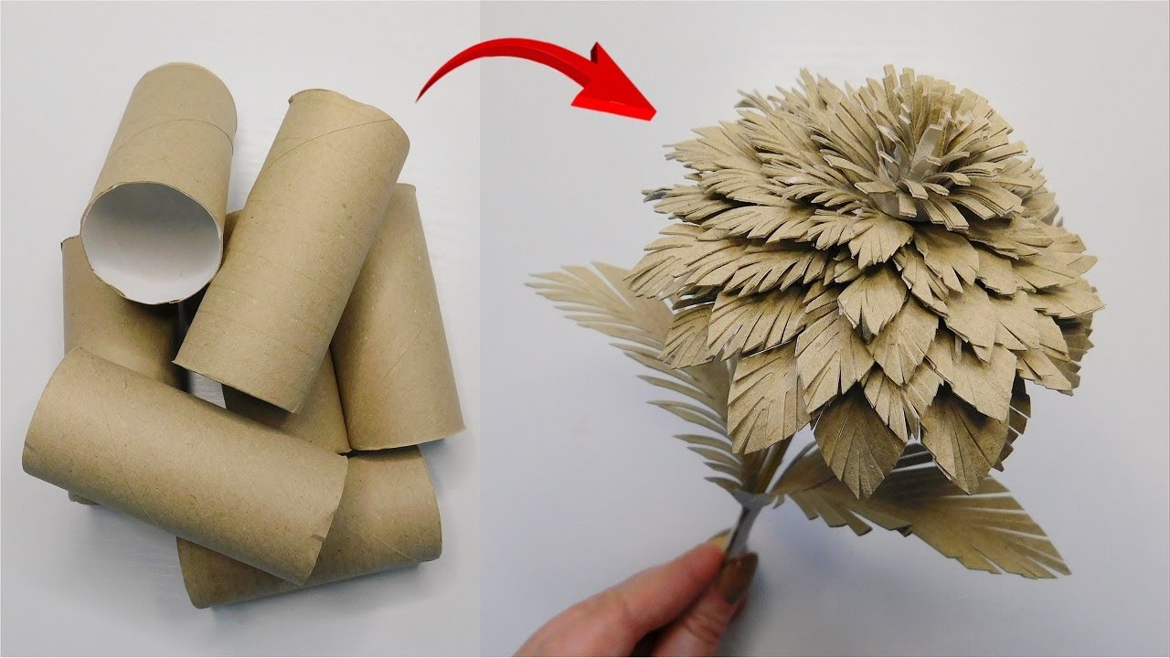 HIT! Fantastic Toilet Paper Rolls Crafts / Easy Paper Flower Tutorial ...