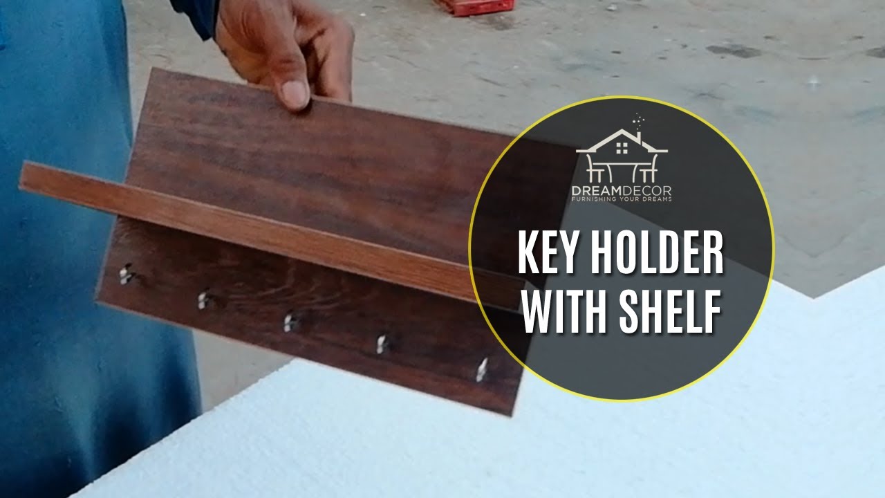 How to make wooden key holder | Wall mount key hanger | Dream Decor ...