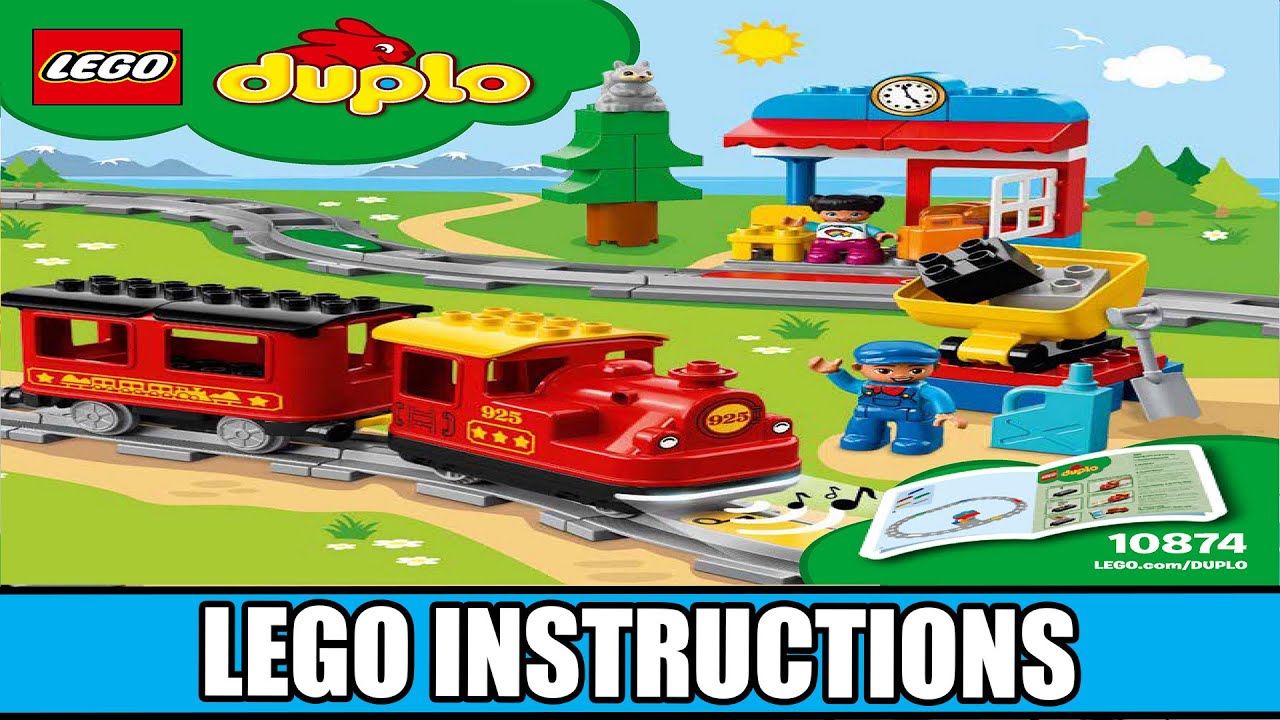 LEGO Instructions - Duplo - 10874 - Steam Train - Trains - YouTube