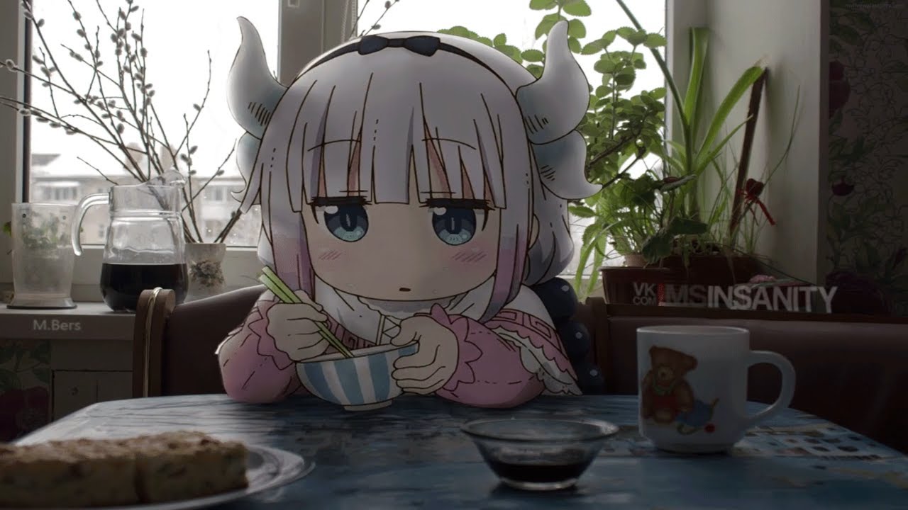 Kanna-chan eating Live wallpaper (HD) - YouTube