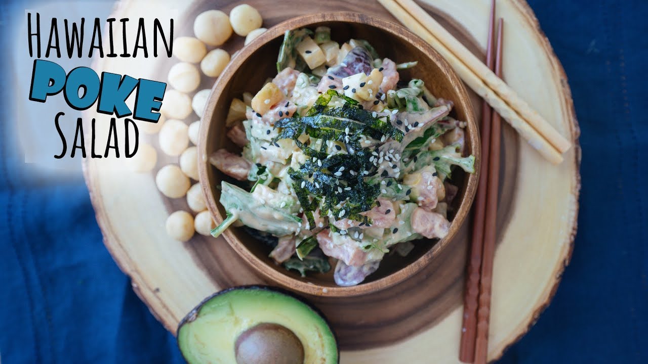 High Fat Keto Poke Salad Hawaiian Style Youtube