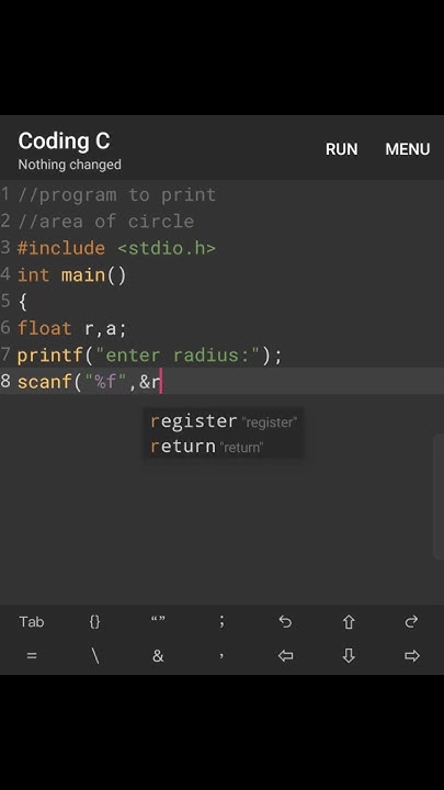 C Program To Find Area Of Circlecodingprogrammingtutorialcodeteachercodecapsoole Youtube