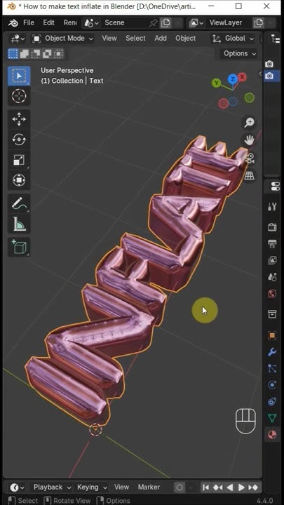 How to make text inflate in Blender #shorts #blender #3d - YouTube