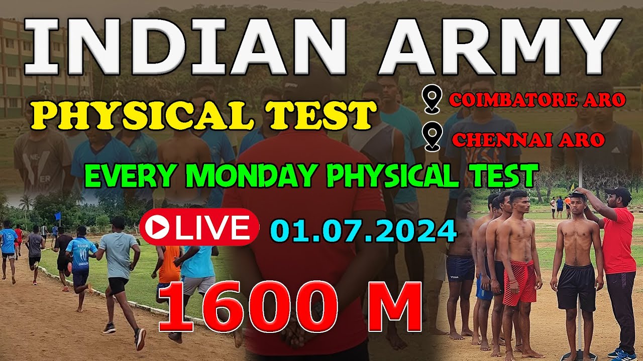 INDIAN ARMY PHYSICAL TEST 1600 M 🏃‍♂️ | EVERY MONDAY PHYSICAL TEST 💯🔥💪 ...
