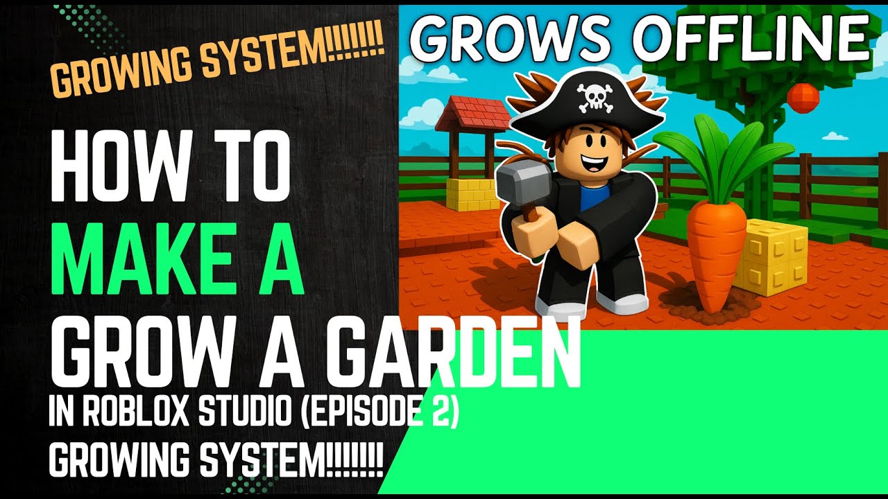 HOW TO MAKE GROW A GARDEN GAME(GROWING SYSTEM)(Episode 2) - YouTube