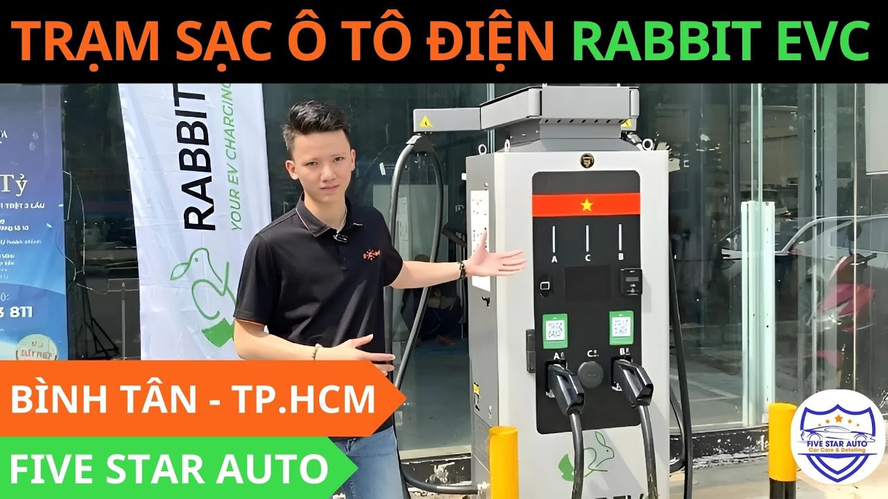 TRẠM SẠC Ô TÔ ĐIỆN RABBIT EVC / BÌNH TÂN -TPHCM / FIVE STAR AUTO. - YouTube