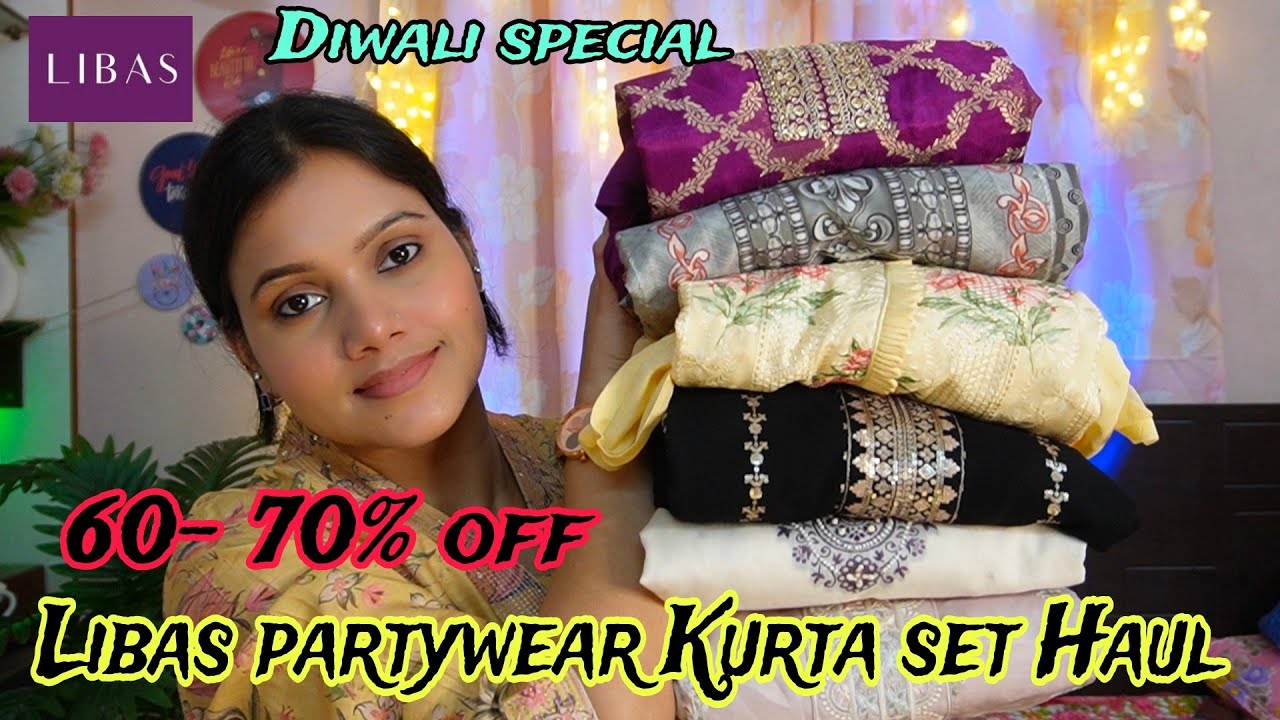 💕Libas Diwali special partywear kurta set Haul💕libas Diwali Sale Haul ...